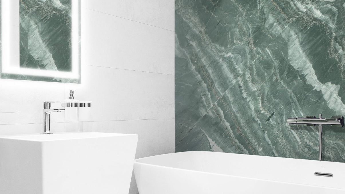 Giada Green Quartzite Slab 3/4" Polished Stone – Marble and Tile USA