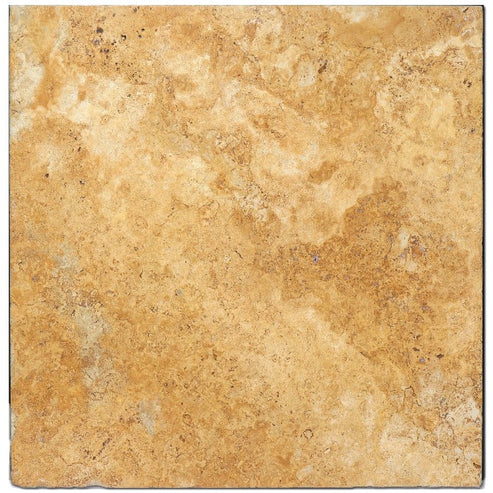 Travertine Oro Field Tile Antiqued 18" X 18" X 1/2" – Marble and Tile USA